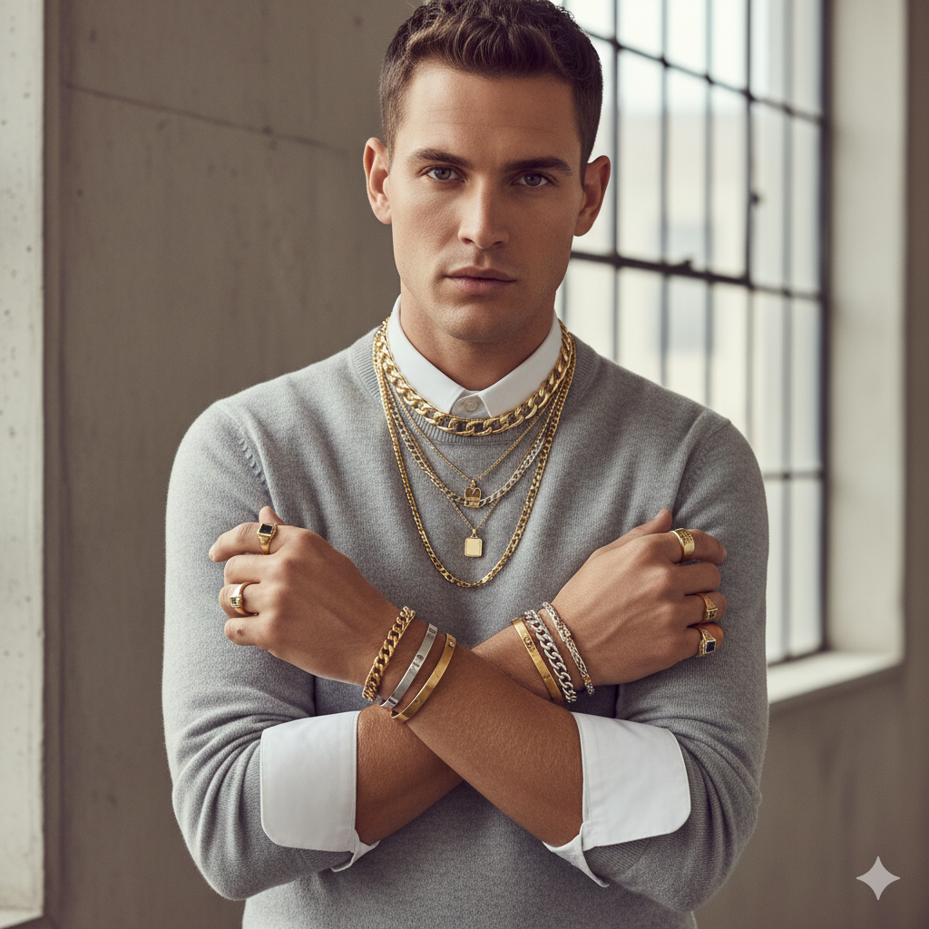 Jewelry Layering for Men: Redefining Masculine Accessories | 2025 Men’s ...